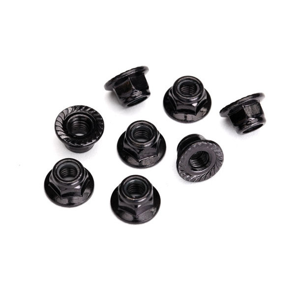 Flanged Locking Nuts: BLACK - King Kong Hobbies