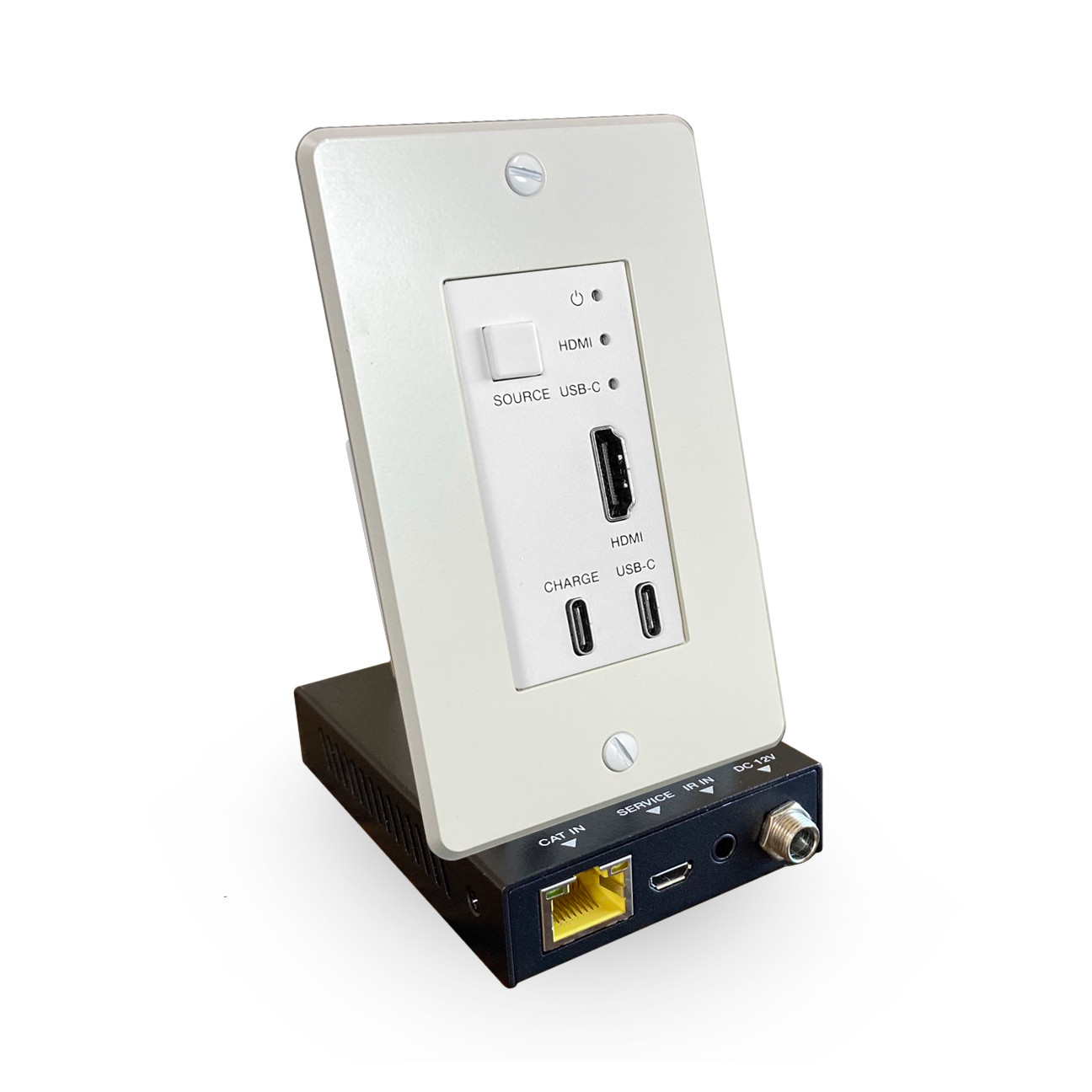 HDMI and USB-A 3.0 Pass-Through Single Gang Decorative Wall Plate with ...