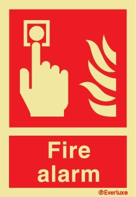 Everlux 300x400 Fire alarm sign | IMPA 336121 - Kyodo USA