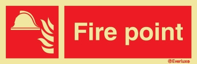 Everlux 400x120 Fire point sign | IMPA 336147 - Kyodo USA