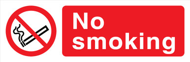 White rigid plastic 300x100 No smoking sign | IMPA 338530 ...