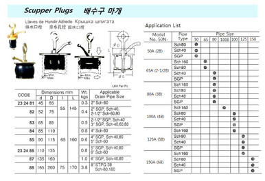 SCUPPER PLUG 52MM PLUG DIAM - Kyodo USA