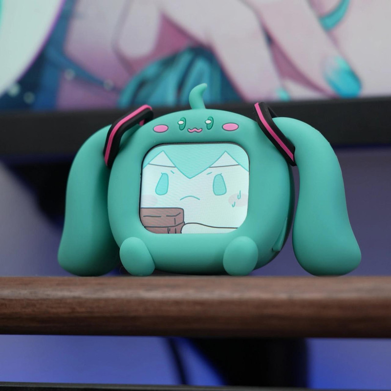BilibiliGoods Hatsune Miku Earbuds Cube Face LCD Screen Wireless Bluetooth