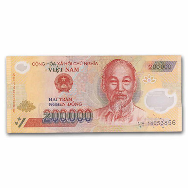 Vietnamese Dong VND - 200K Note (Circulated)