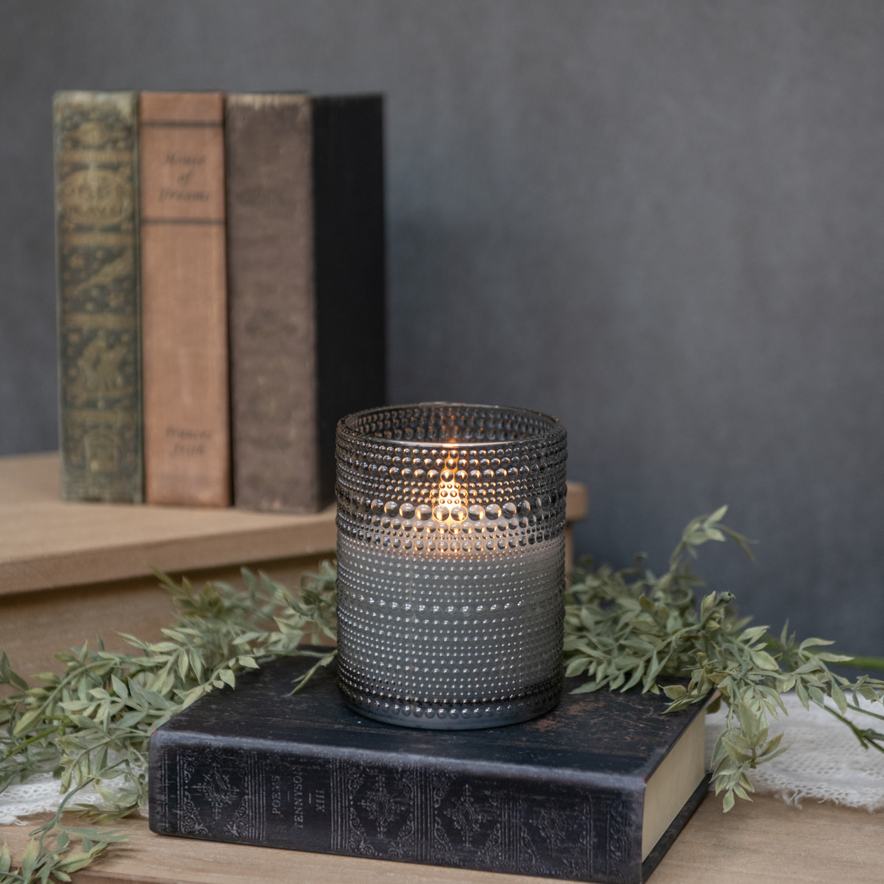 5" DOTTED GLASS 3D FLAME CANDLE - Ragon House