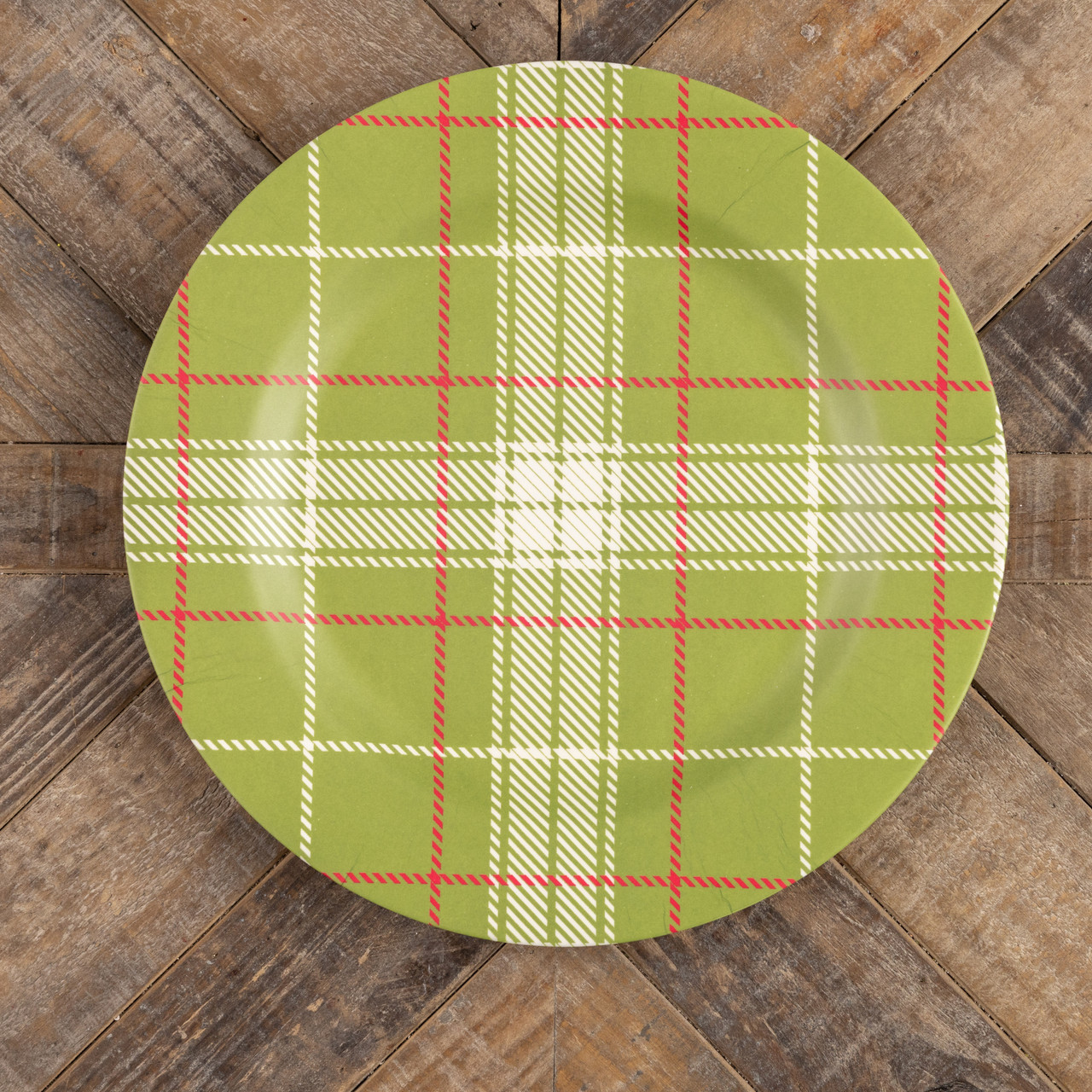 RED & GREEN PLAID CHARGER - Ragon House