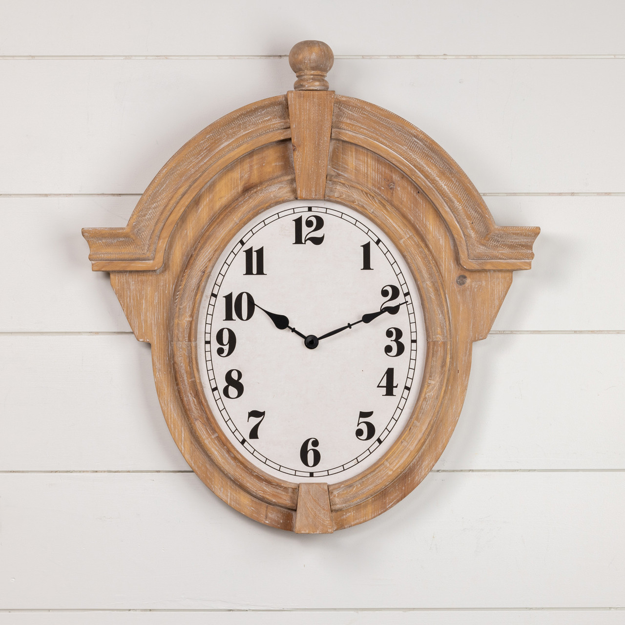 OVAL WOOD WALL CLOCK - Ragon House