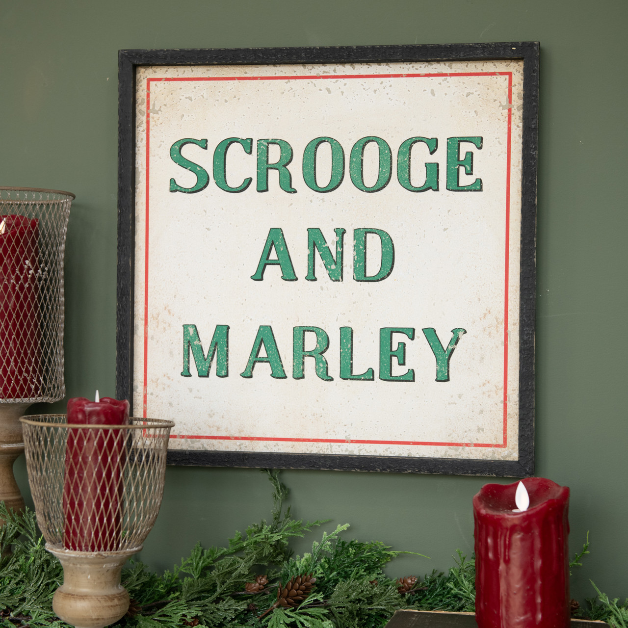 16" SCROOGE & MARLEY SIGN - Ragon House
