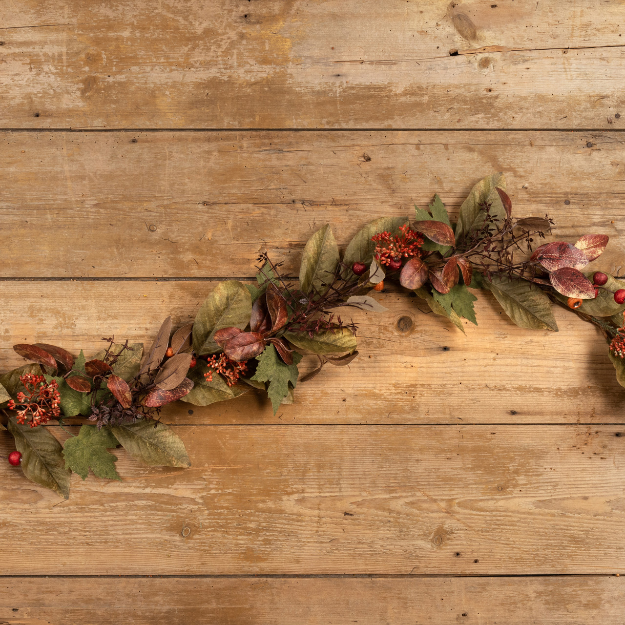 6' BURGUNDY BERRY & MIXED LEAF GARLAND - Ragon House