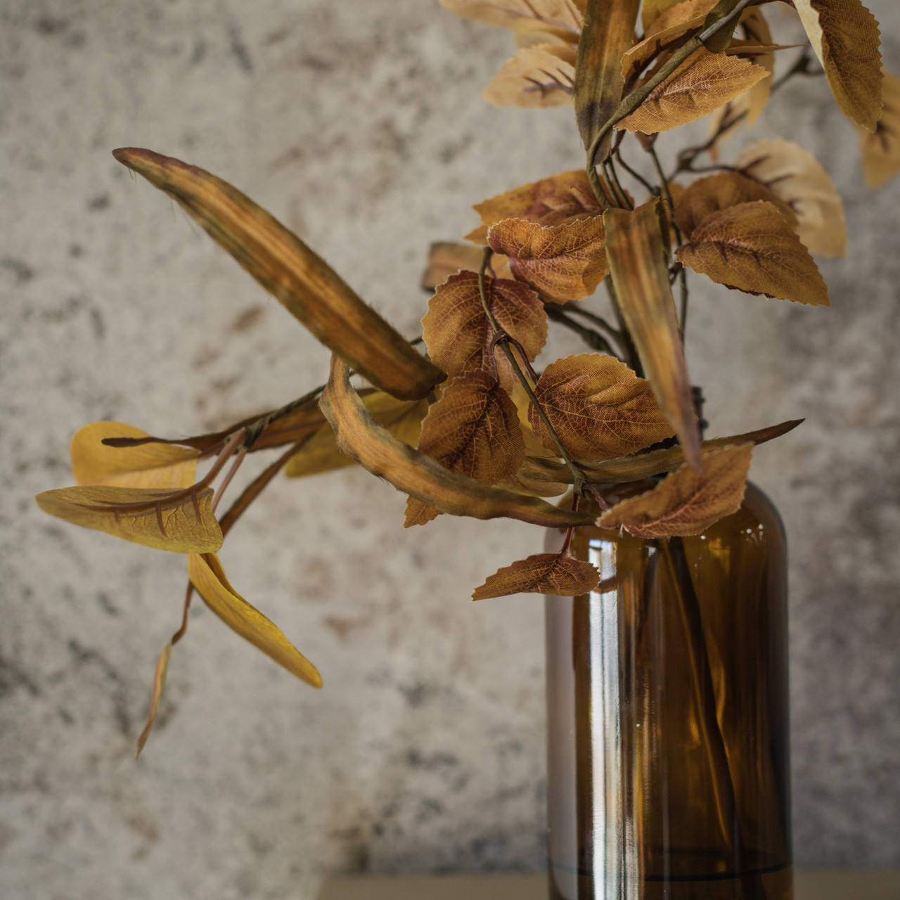 15" TAN BEECH LEAF IN VASE - Ragon House