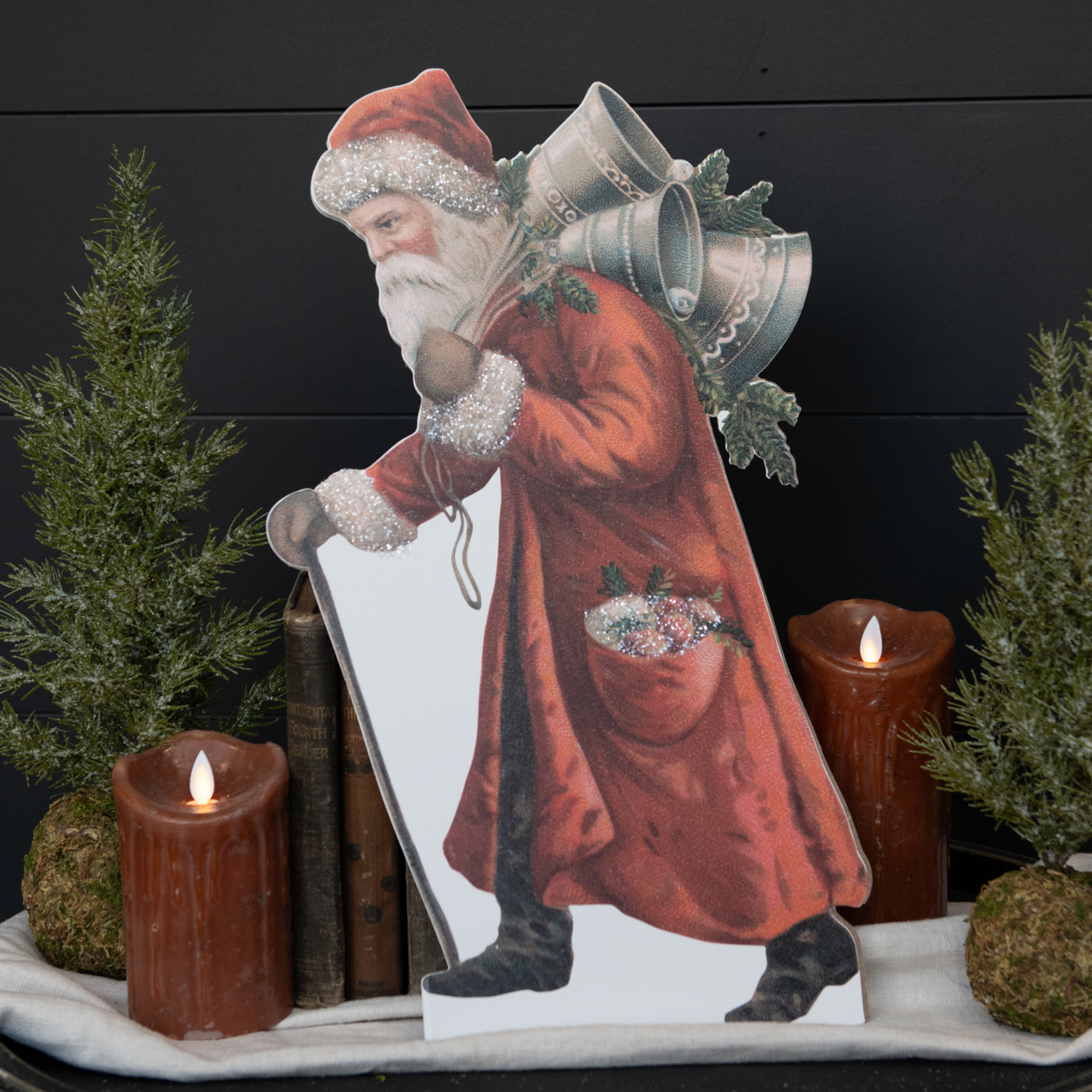 18" SANTA W/ BELLS DUMMY BOARD - Ragon House
