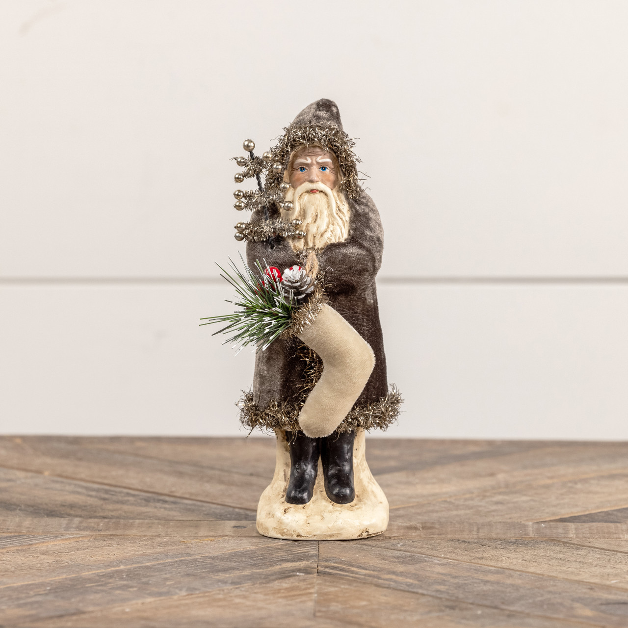 8" CHARCOAL VELVET BELSNICKLE - Ragon House