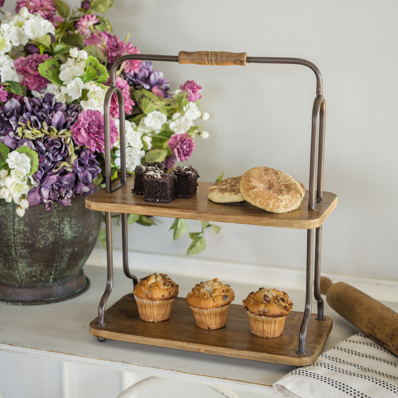 TWO TIER TABLETOP SHELF - Ragon House