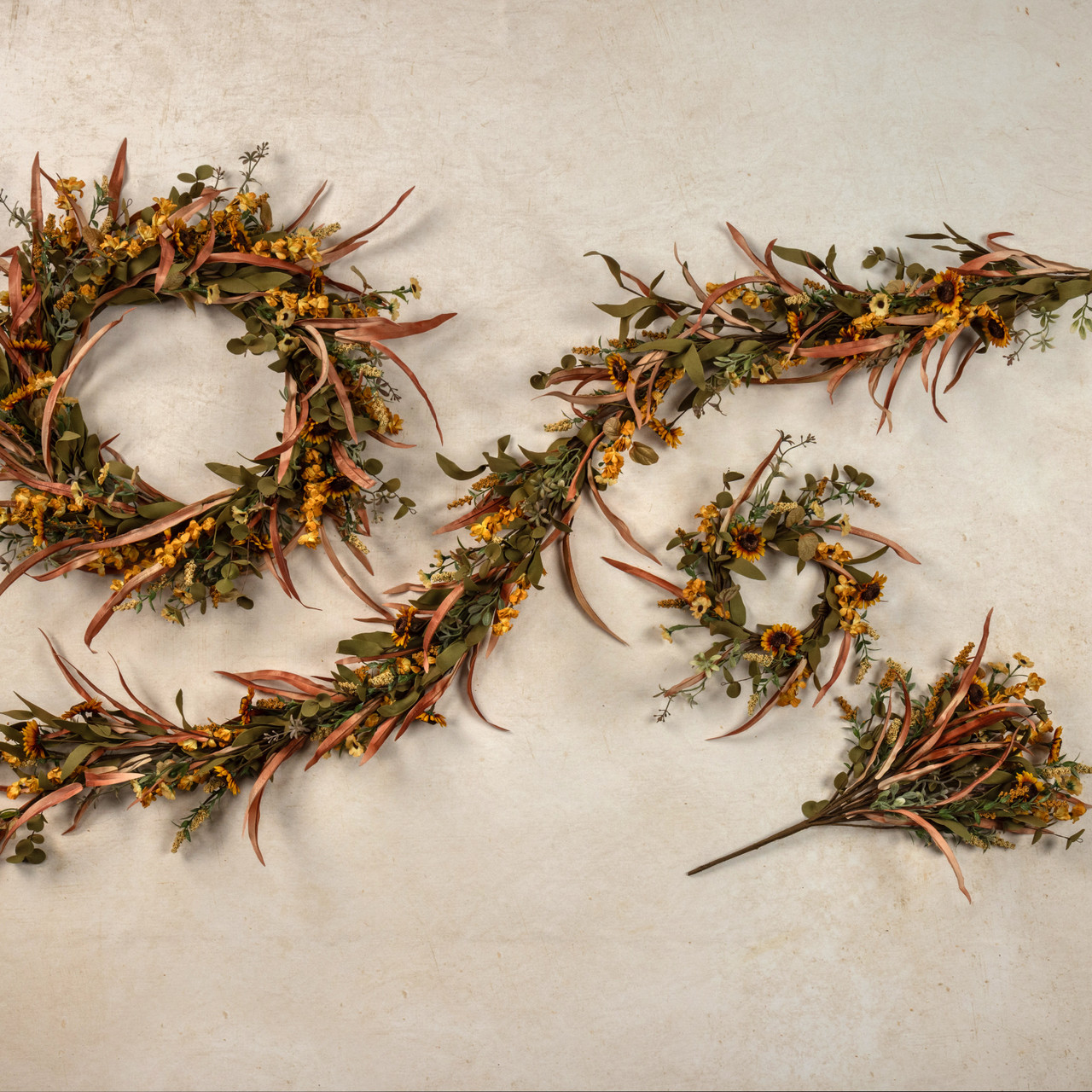 5' MINI SUNFLOWER & WILD FLOWER GARLAND - Ragon House