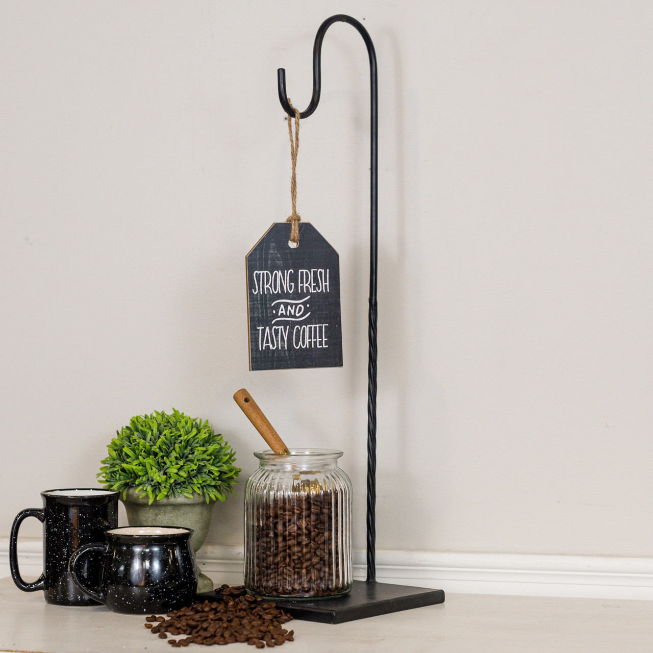 24.25" BLACK METAL HOOK STAND - Ragon House