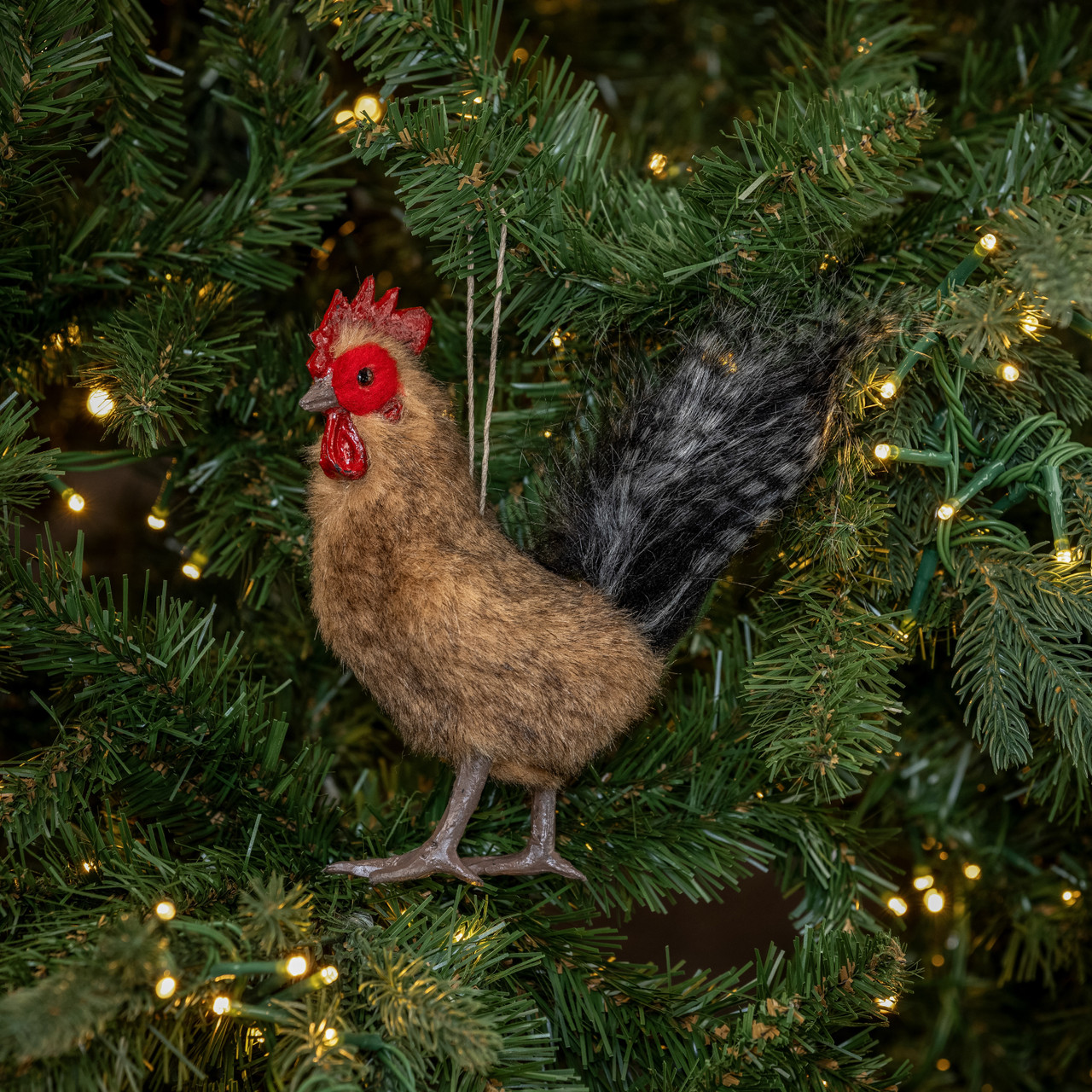 FUR ROOSTER ORNAMENT - Ragon House