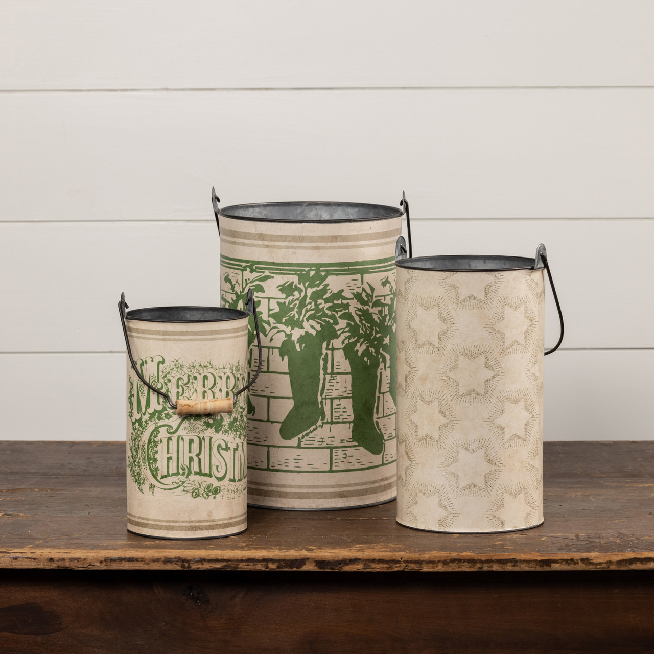 SET/ 3 COZY & BRIGHT METAL BUCKETS - Ragon House