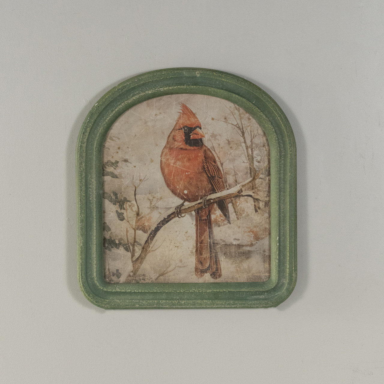 ARCHED FRAME WINTER CARDINAL SCENE - Ragon House