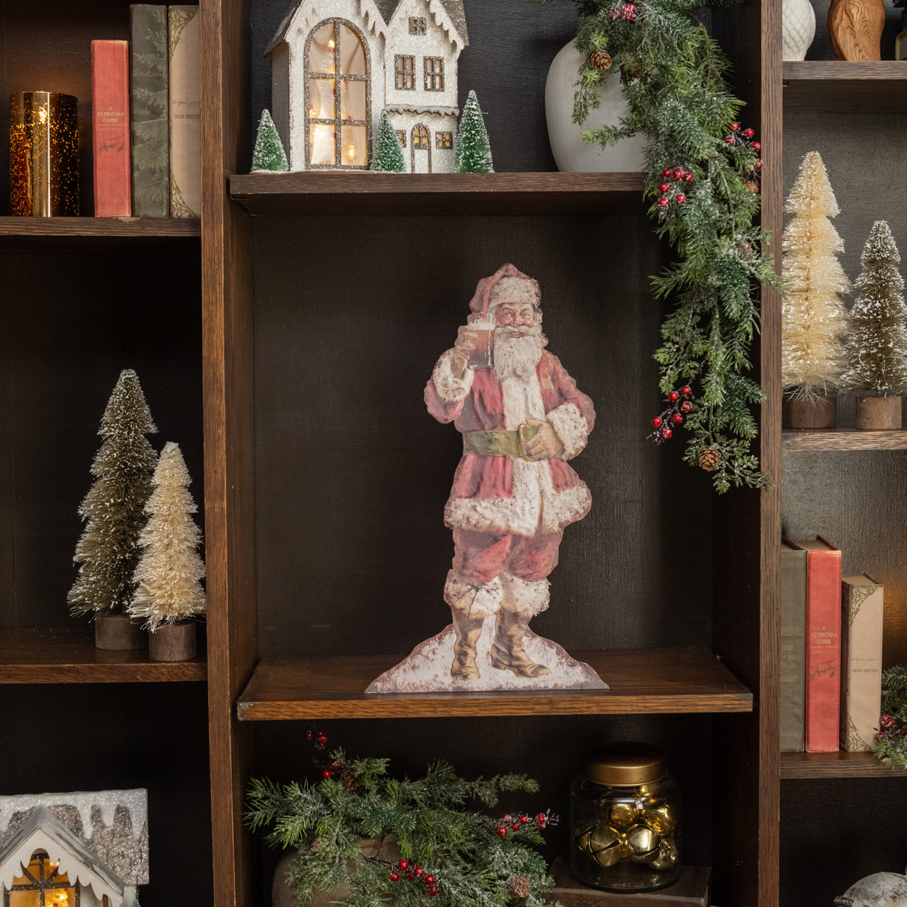 18" CHEERFUL SANTA METAL DUMMY BOARD - Ragon House