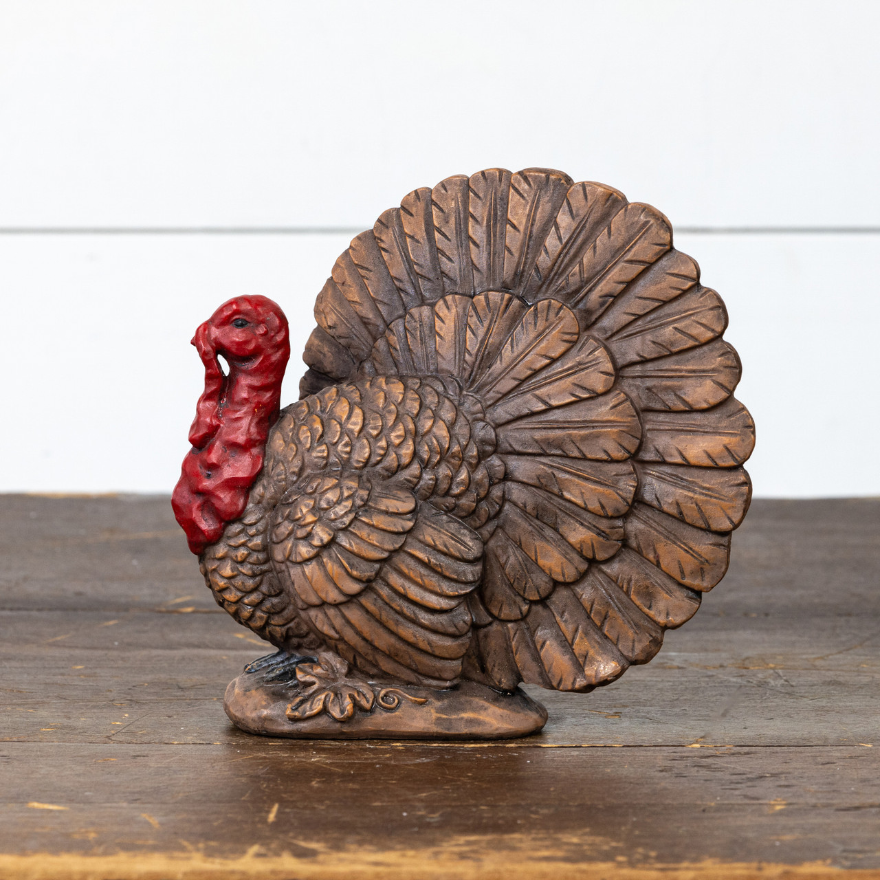 7.5" BROWN & RED TABLETOP TURKEY - Ragon House