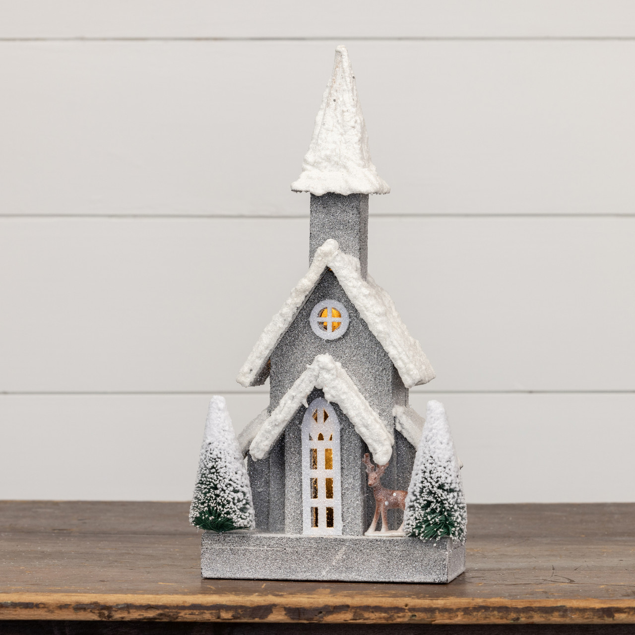 LIGHTED GREY CHURCH - Ragon House