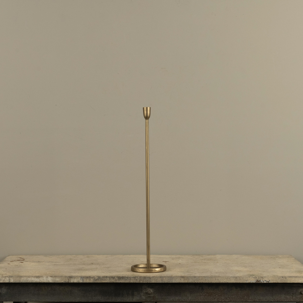 20.25" GOLD NEWTON TAPER CANDLESTICK - Ragon House