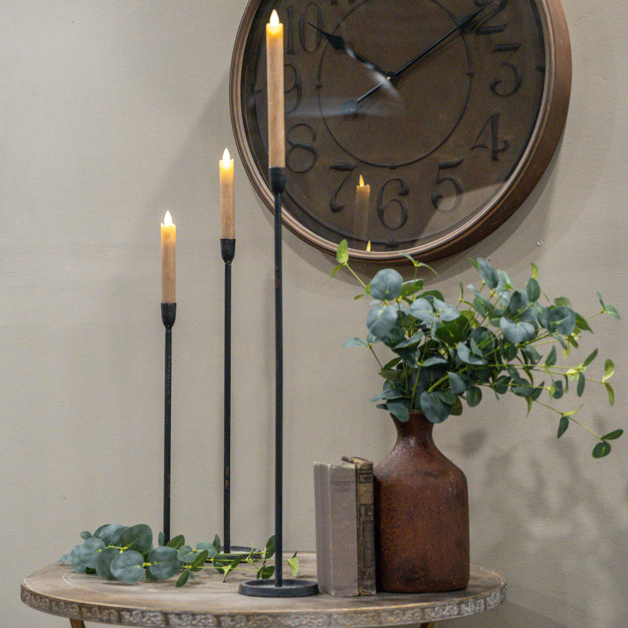 23.25" BLACK NEWTON TAPER CANDLESTICK - Ragon House