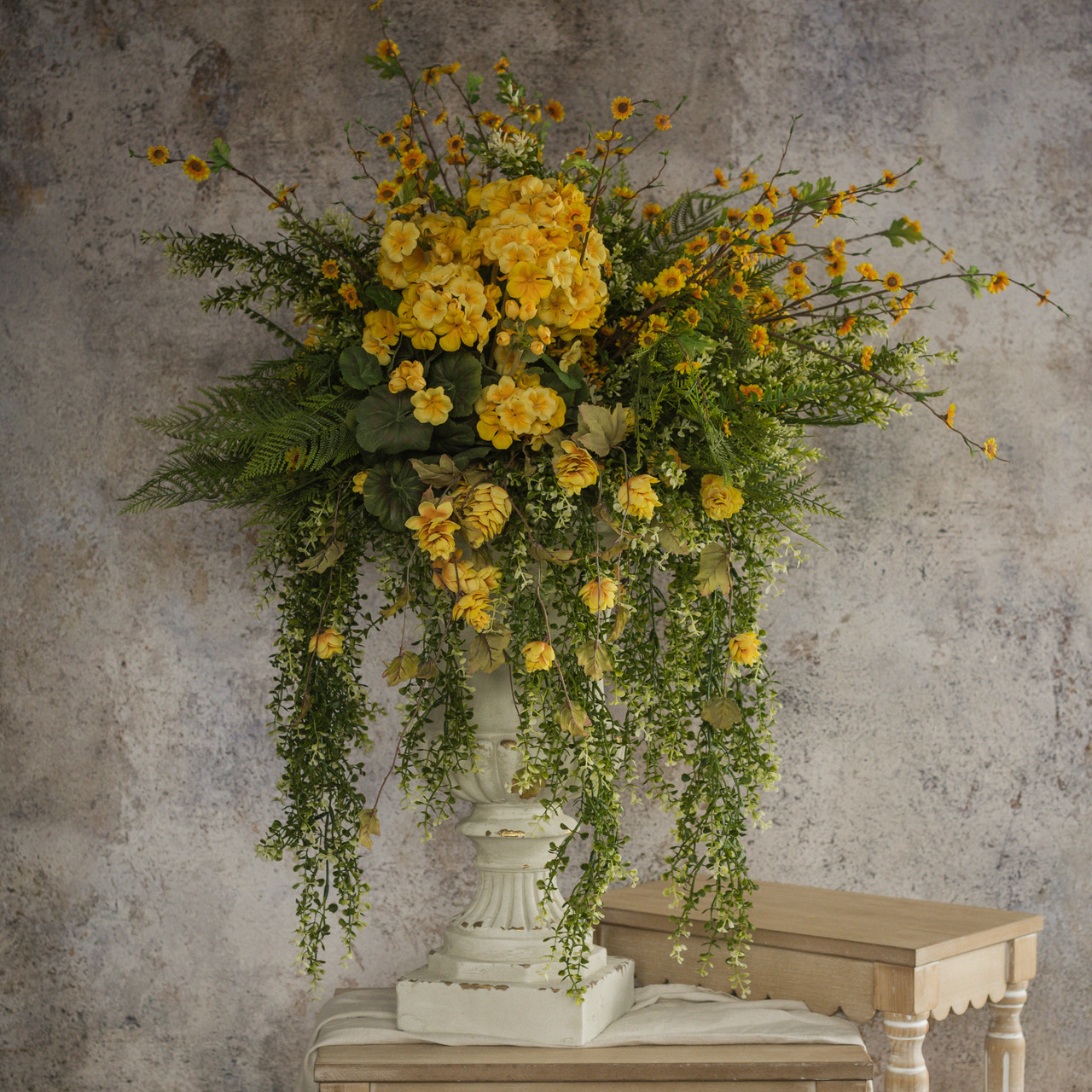 19.5" YELLOW GERANIUM BUSH - Ragon House