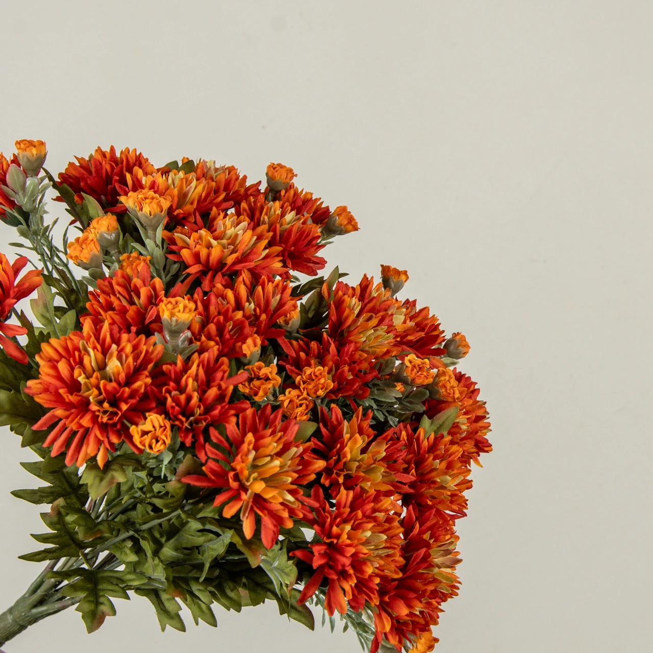 15.5" DARK ORANGE MUM BUSH - Ragon House