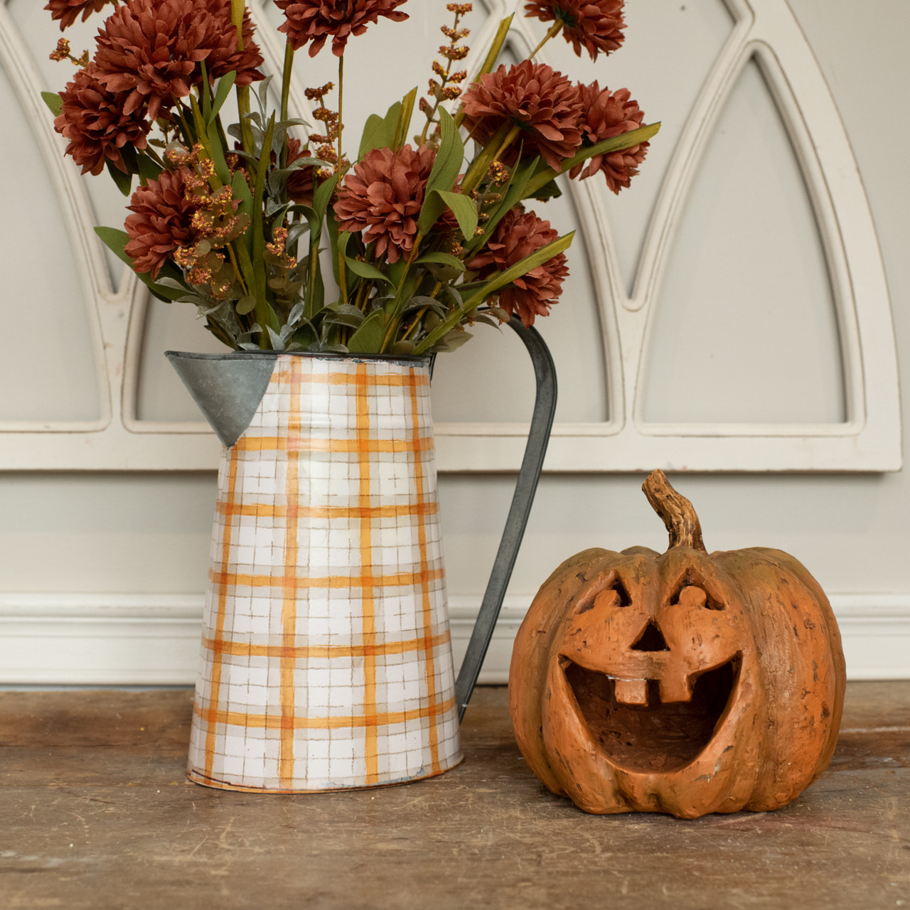 ORANGE & WHITE FALL PITCHER - Ragon House
