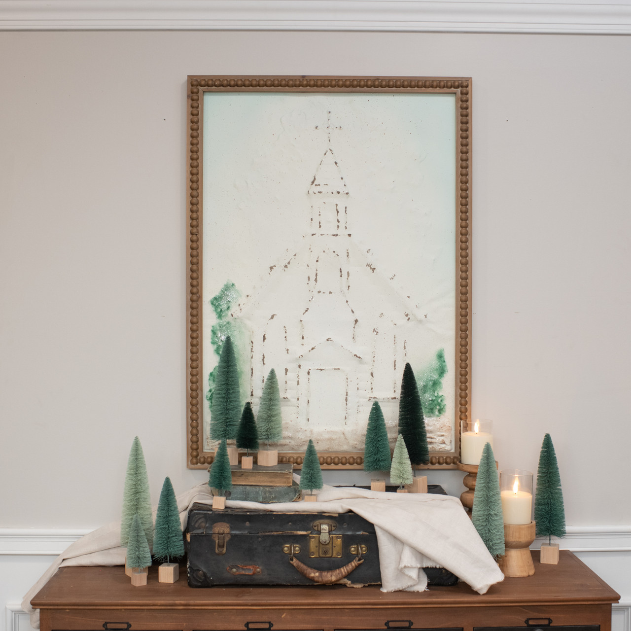 PRESSED METAL CHURCH FRAMED WALL SIGN - Ragon House
