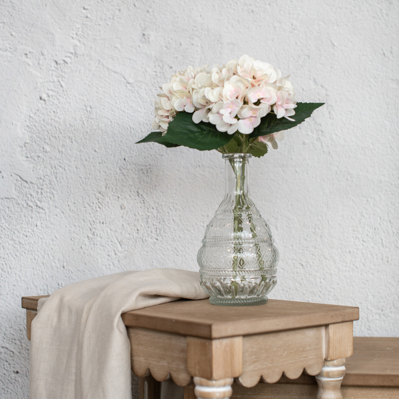 14" CREAM & PINK HYDRANGEA PICK - Ragon House