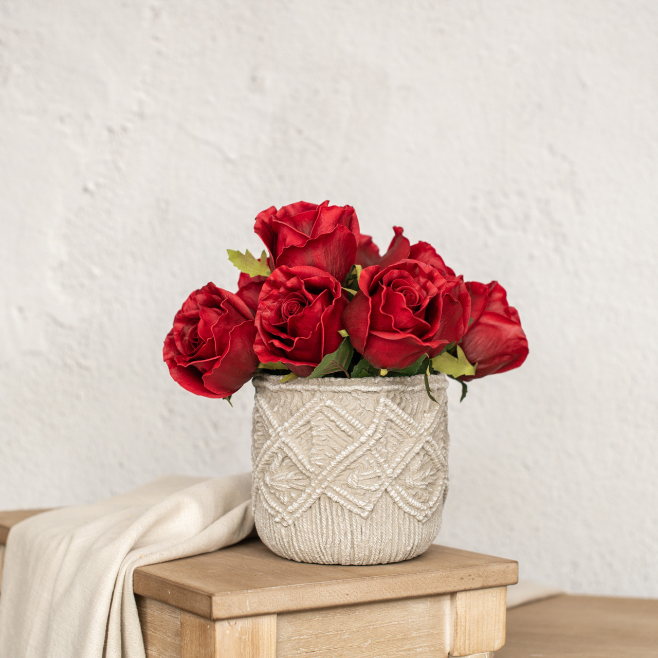 23" RED ROSE BUD STEM - Ragon House