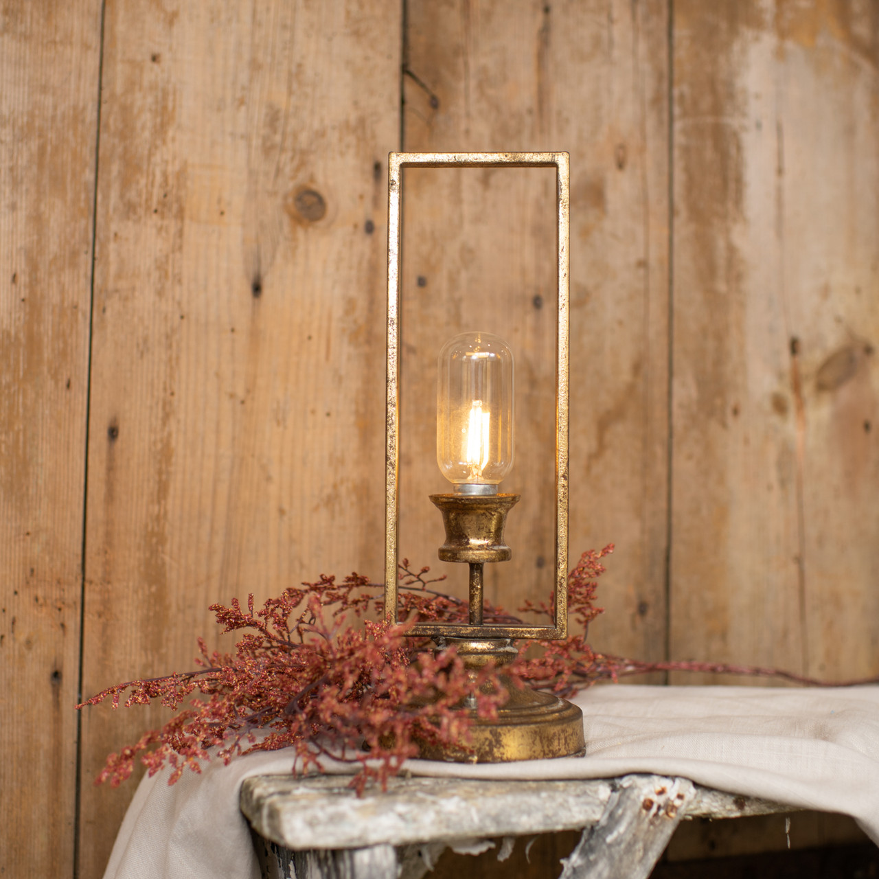 GOLD METAL FRAME LED LIGHT - Ragon House