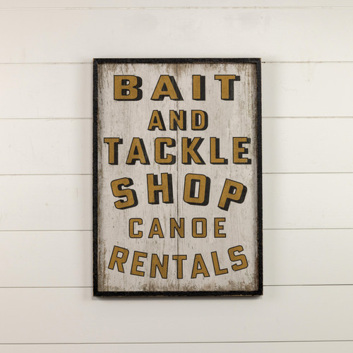YELLOW BAIT AND TACKLE SHOP SIGN - Ragon House