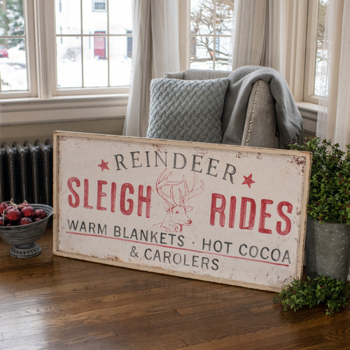 REINDEER SLEIGH RIDES SIGN - Ragon House