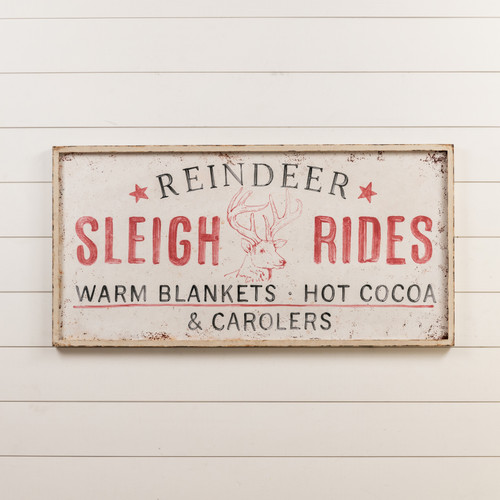 REINDEER SLEIGH RIDES SIGN - Ragon House
