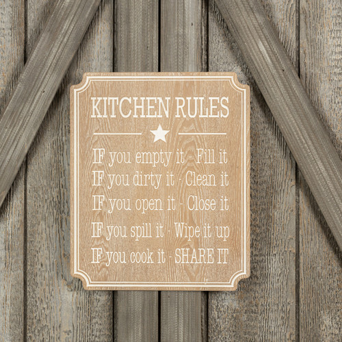 KITCHEN RULES SIGN - Ragon House