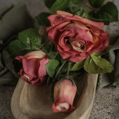 31" RUST ROSE SPRAY - Ragon House