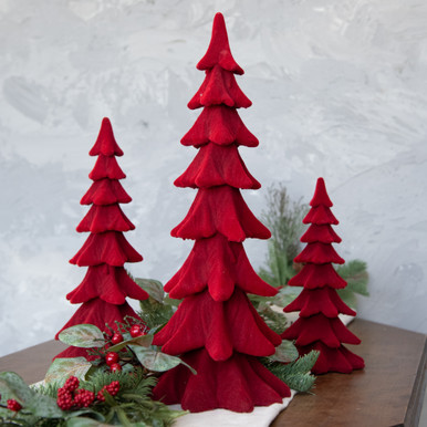 16" RED RESIN TREE - Ragon House