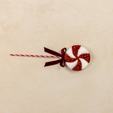 PEPPPERMINT PINWHEEL PICK W/ BOW - Ragon House