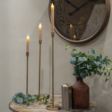 23.25" GOLD NEWTON TAPER CANDLESTICK - Ragon House
