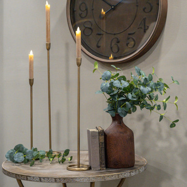 20.25" GOLD NEWTON TAPER CANDLESTICK - Ragon House