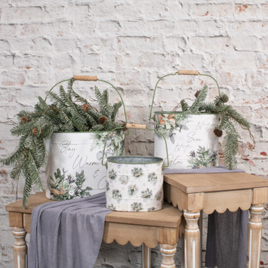 SET/ 3 OVAL STAY WARM & COZY BUCKETS - Ragon House