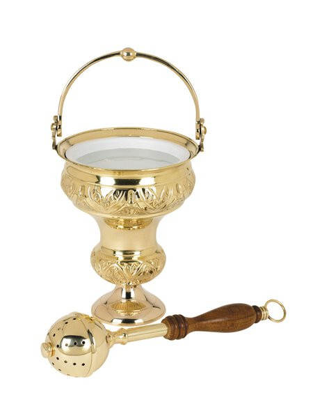 Ornate Holy Water Pot with Sprinkler Set - [Wholesale]Christian Brands ...