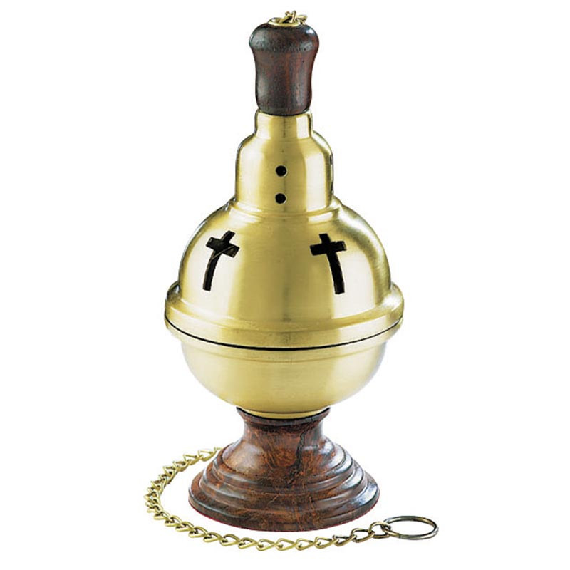 Censer with Wood Base - [Wholesale]Christian Brands Church Supply