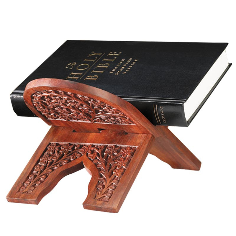 Carved Wood Bible Stand - [Wholesale]Christian Brands Church Supply