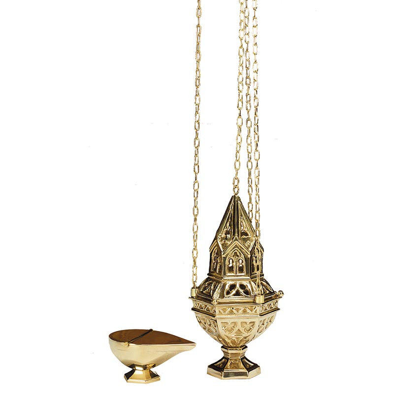 Ornate Censer and Boat Set - [Wholesale]Christian Brands Church Supply