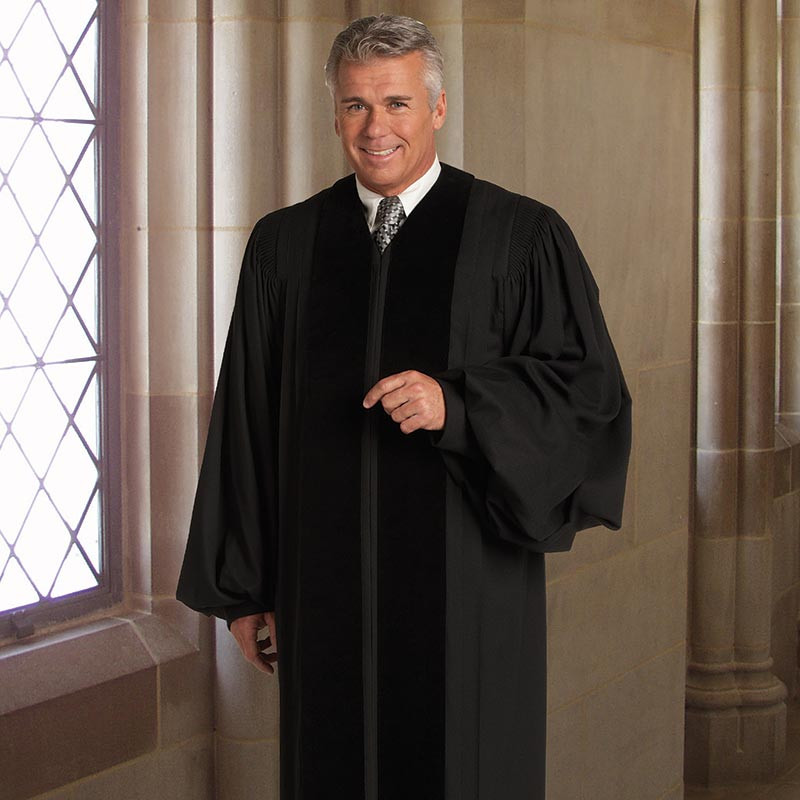 John Wesley Pulpit Robe - Black - [Wholesale]Christian Brands Church Supply
