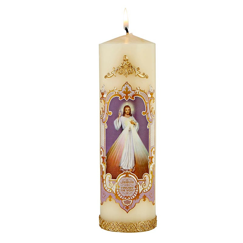 Vintage Devotional Candle - Divine Mercy - [Wholesale]Christian Brands ...